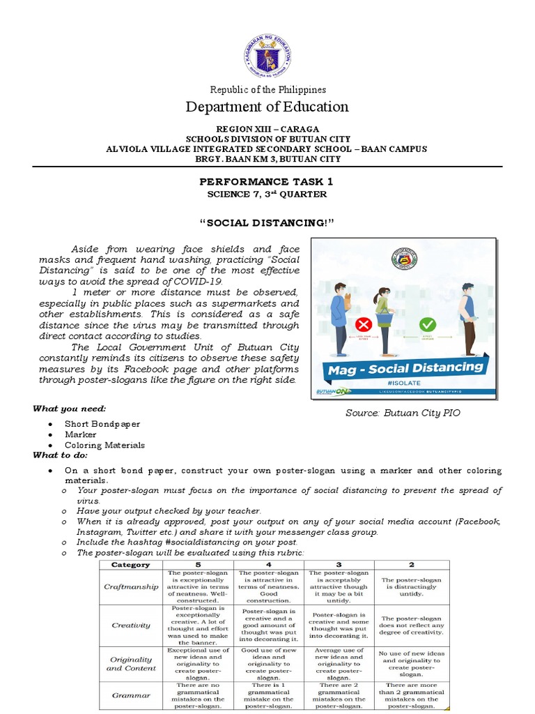 Science 7 - Performance Task 1 - 3rd Quarter - Final | PDF