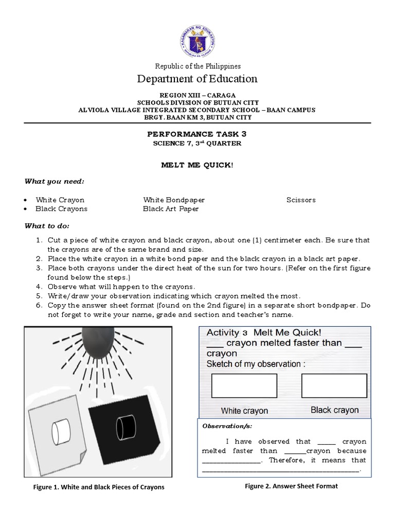 Grade 7 Science 3rd Quarter Task | PDF