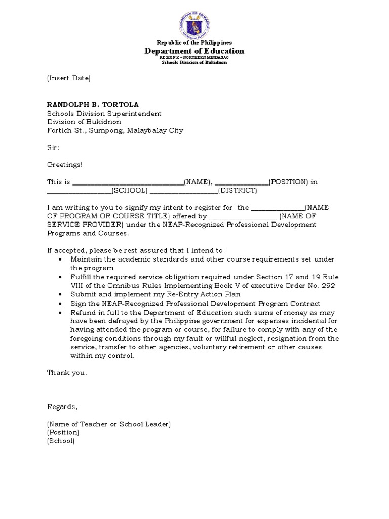 Letter of Intent Format | PDF