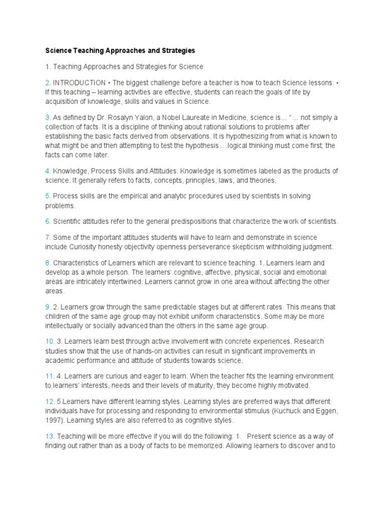 Lesson Ideas To Integrate Science Across The Curriculum | PDF ...