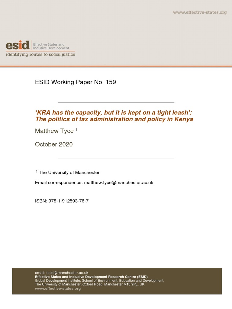 KRA Has The Capacity But It Is Kept On A Tight Leash. The Politics of ...