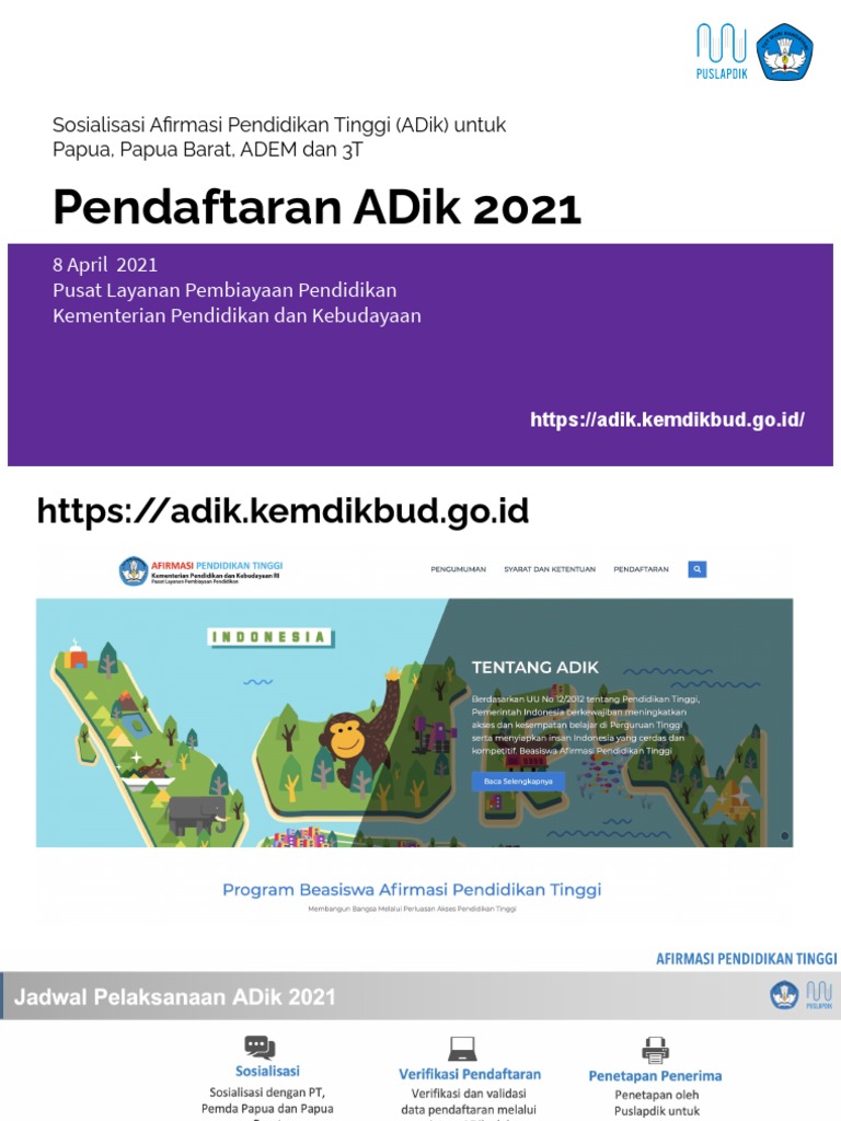 Form Pendaftaran ADik 2021 | PDF