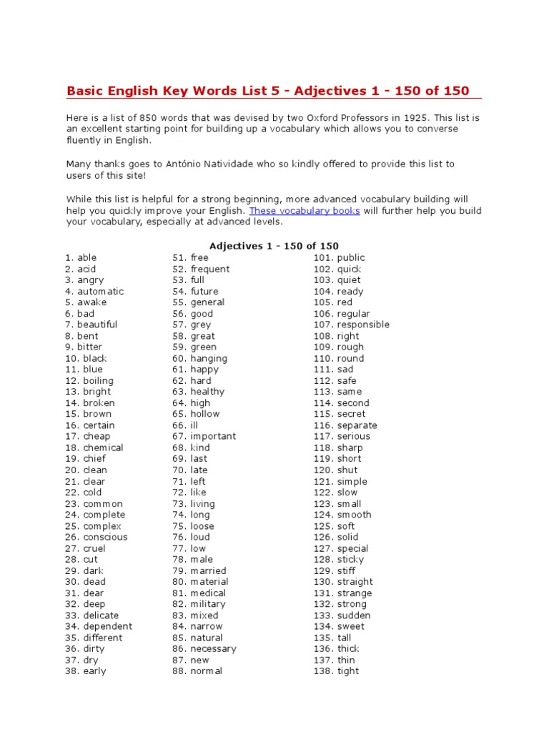 basic-english-key-words-list-pdf-english-language-vocabulary