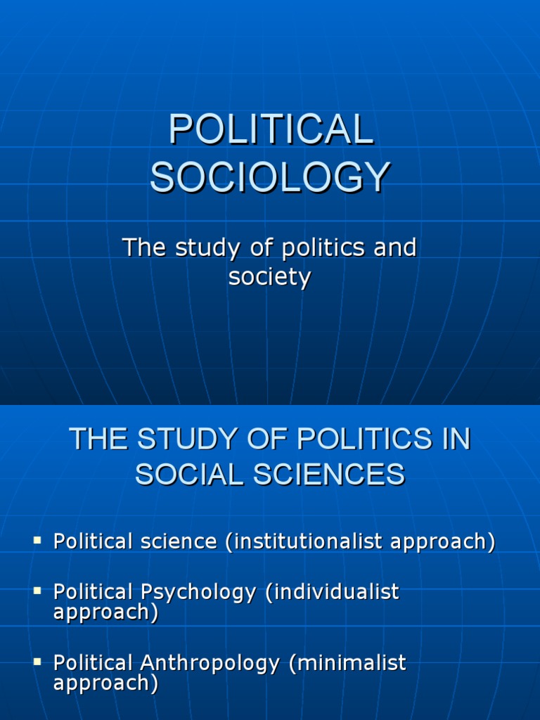 Political Sociology | PDF | Sociology | State (Polity)