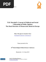 T. H. Marshall's Theory of Citizenship | PDF | Citizenship | Capitalism