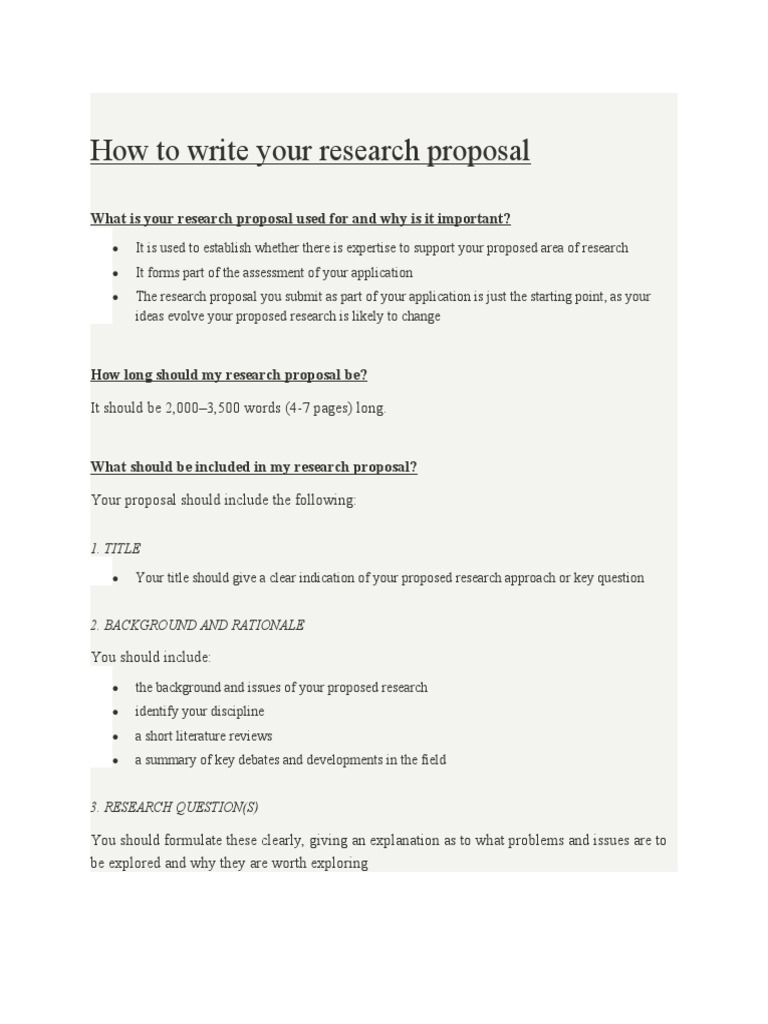 How To Write Your Research Proposal: What Is Your Research Proposal Used For and Why Is It ...