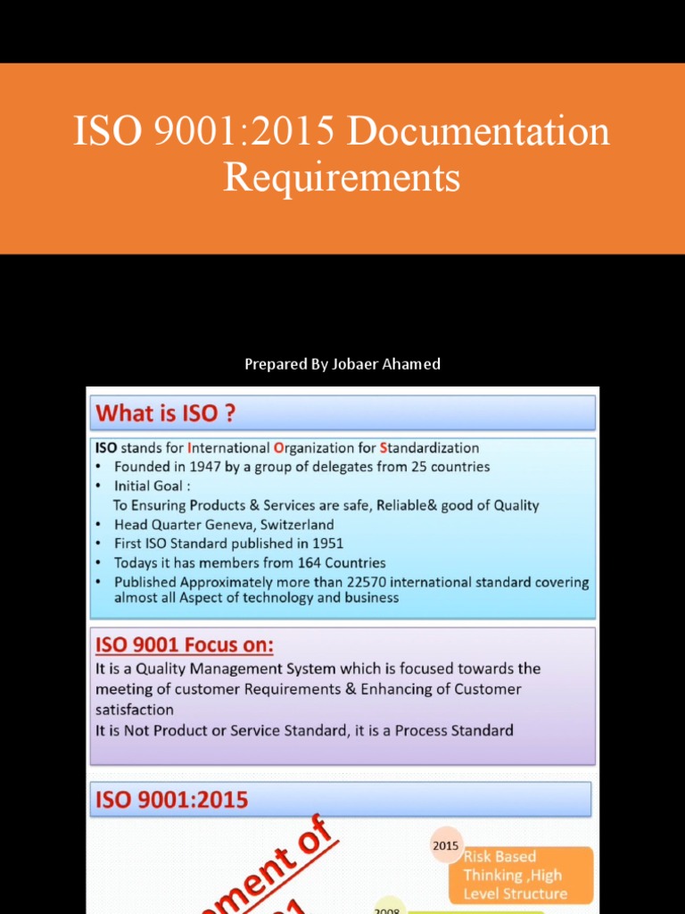 ISO 9001-2015 Documentation Requirements | PDF