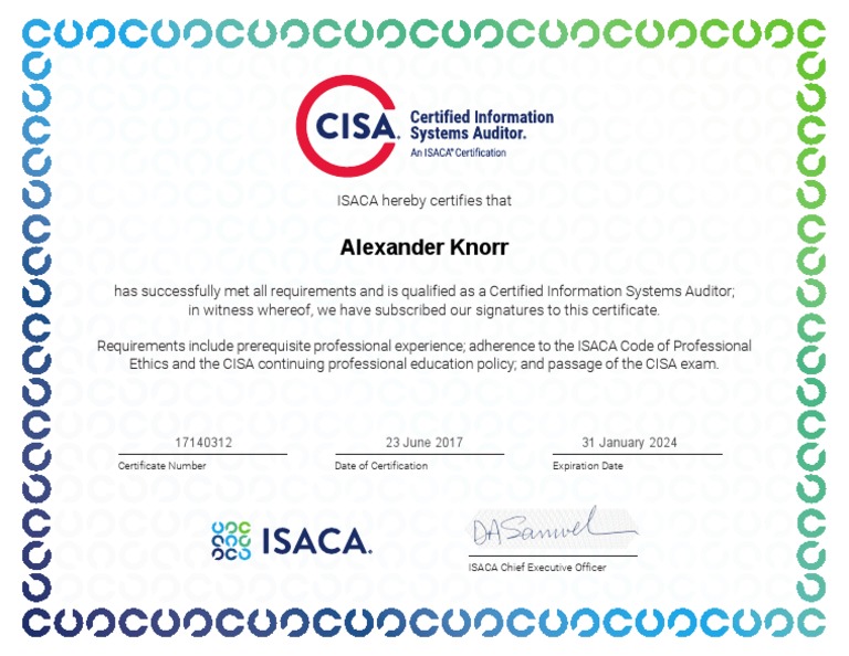 ISACA CISA Certification | PDF | Computers