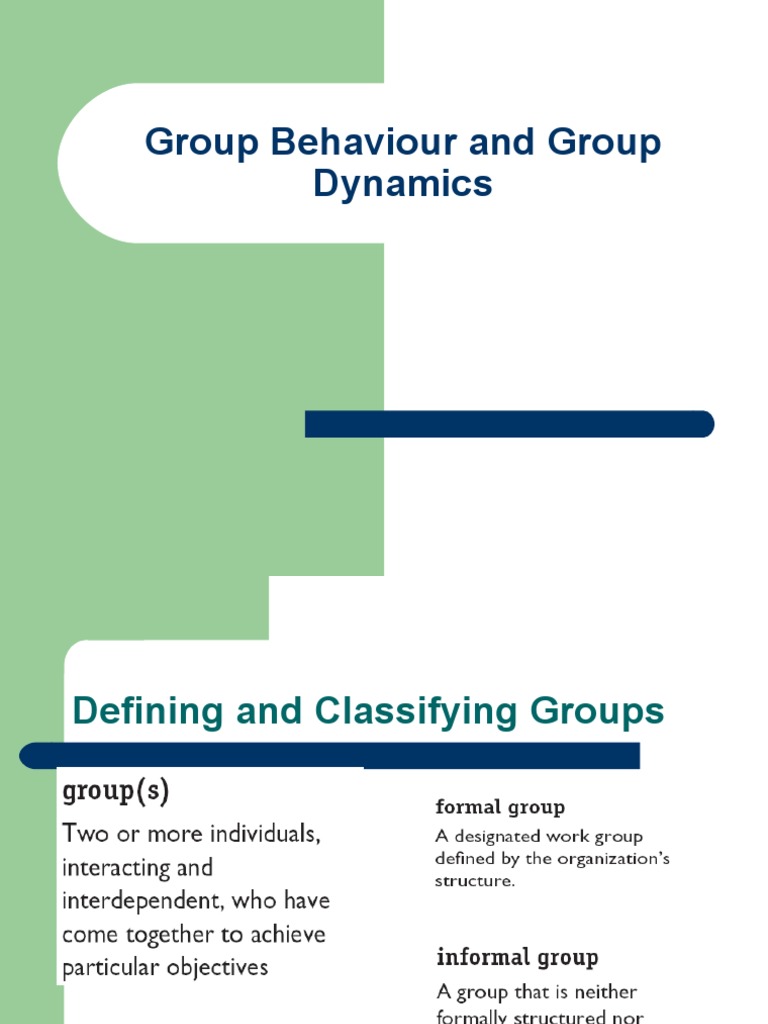 Understanding Group Dynamics and Types | PDF | Self Esteem | Applied ...