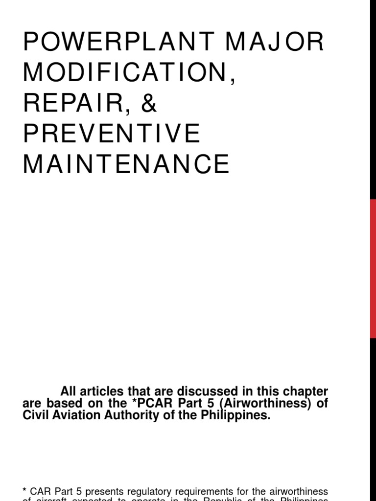 Powerplant Major Modification, Repair, & Preventive Maintenance | PDF ...
