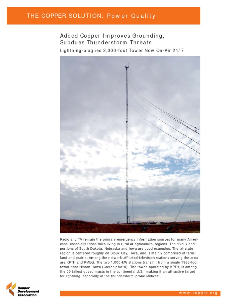 Enhancing Grounding for Tower Safety | PDF | Lightning | Corrosion