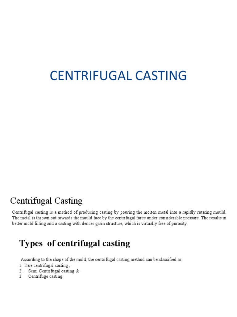 CC Notes | PDF | Casting (Metalworking) | Casting