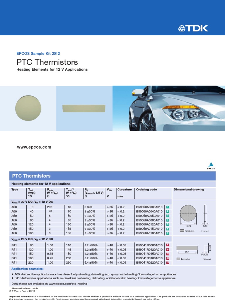 PTC Thermistors: EPCOS Sample Kit 2012 | PDF | Nature