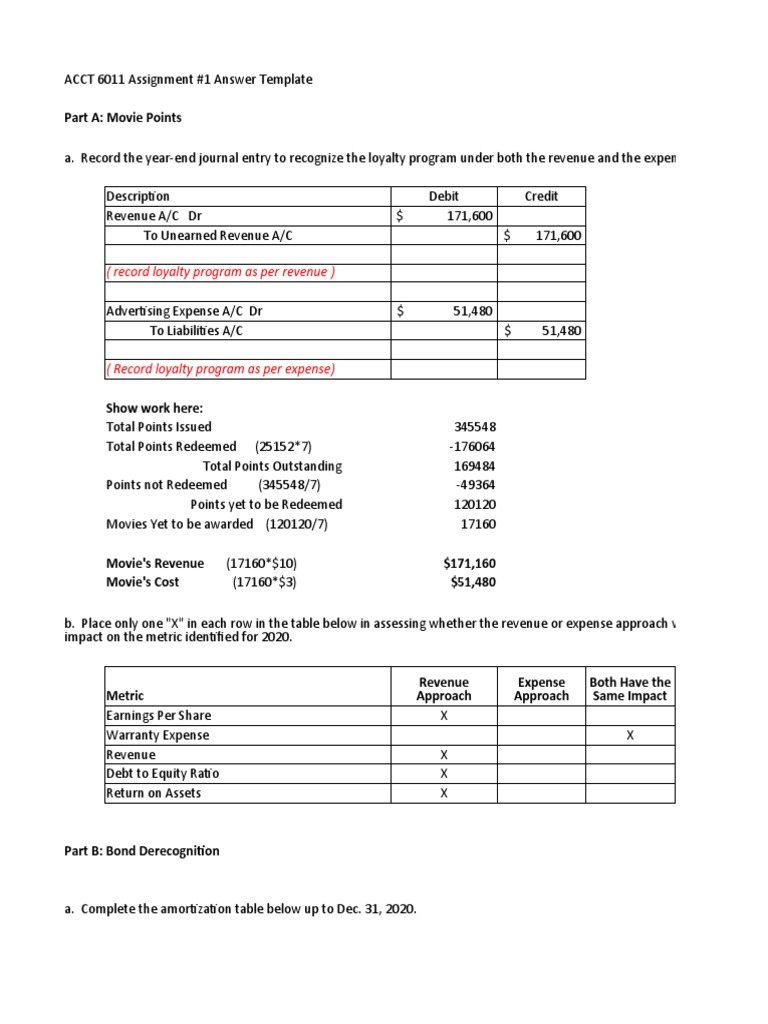 ACCT 6011 Assignment 1: Journal Entries & Analysis | PDF | Debits And ...