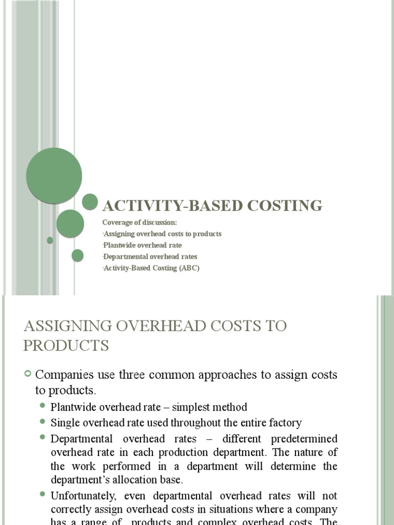 Activity Based Costing | PDF | Business Economics | Economies
