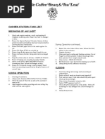 Cashier Checklist | PDF