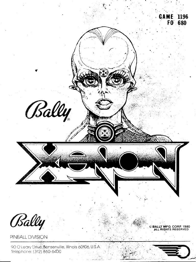 Bally 1980 Xenon Manual and Schematics | PDF