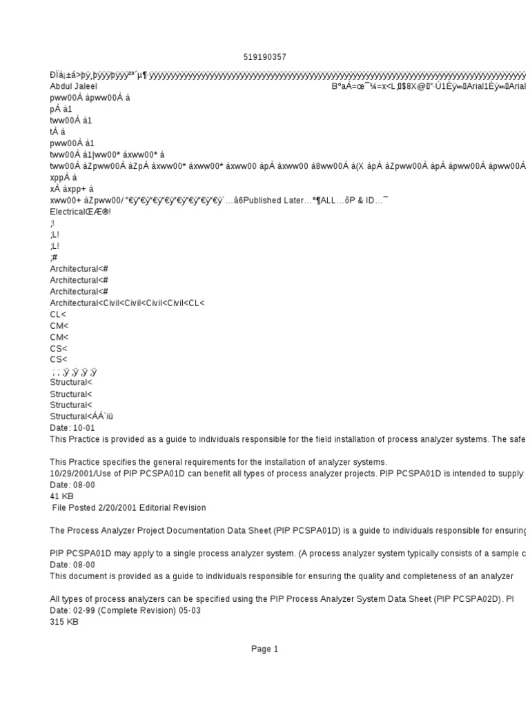 PIP Index | PDF | Specification (Technical Standard) | Pipe (Fluid ...