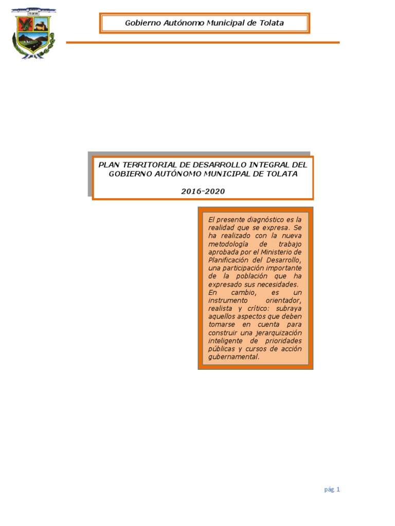 Ptdi Tolata | PDF | lago | Planificación