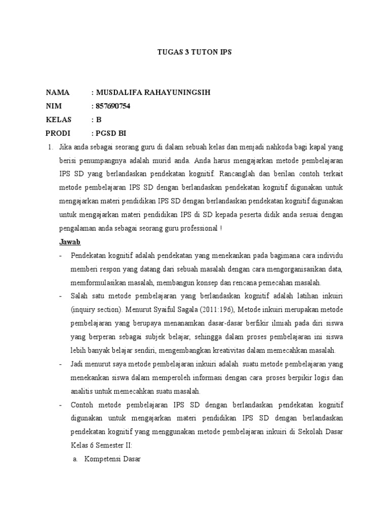 Tugas 3 Tuton Ips Musdalifa Rahayuningsih | PDF