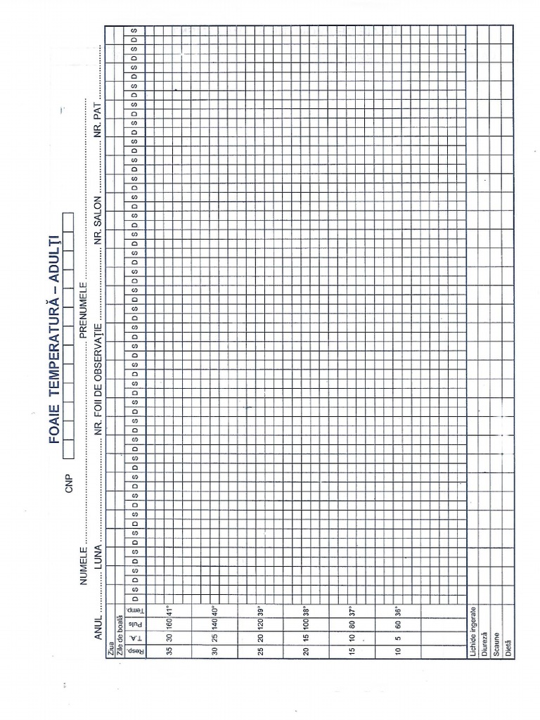 Foaie de Temperatura | PDF
