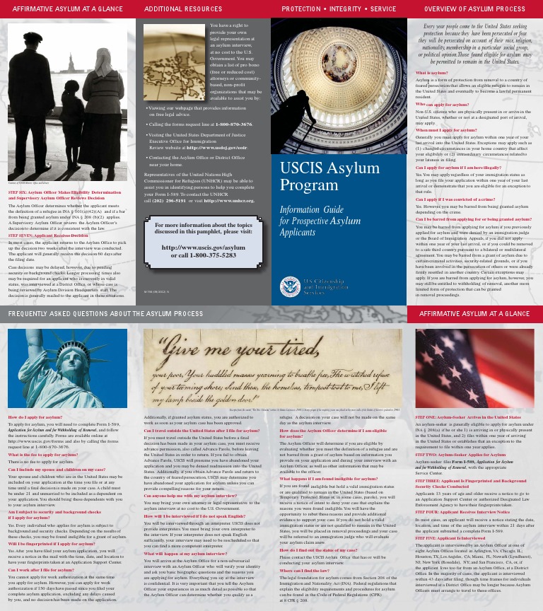 USCIS Asylum Program: Information Guide For Prospective Asylum ...