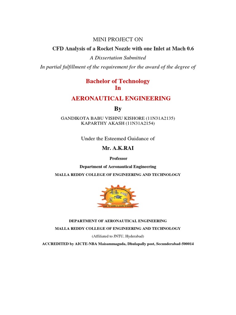 CFD Analysis of Rocket Nozzle | PDF | Nozzle | Jet Engine