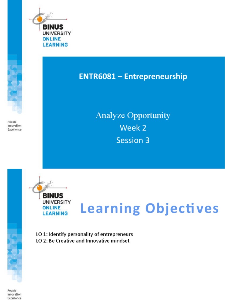 PPT02-ENTR6081-Analyze Opportunity (Slide 26) | PDF | Entrepreneurship | Survey Methodology