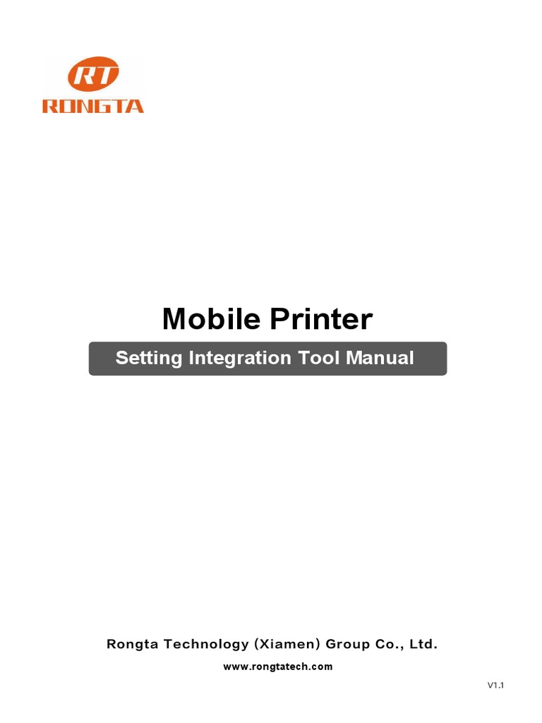 2"mobile Printer-Setting Integration Tool Manual (RT V1.1) | PDF | Wi ...