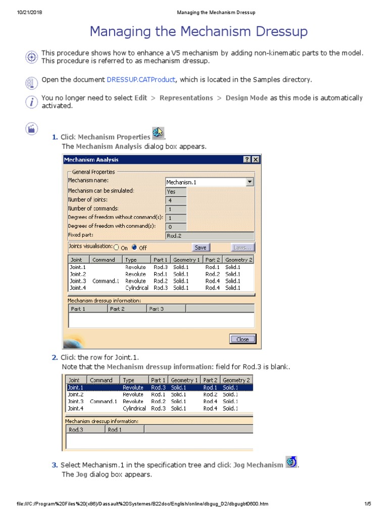 Managing The Mechanism Dressup | PDF | Dialog Box | System Software