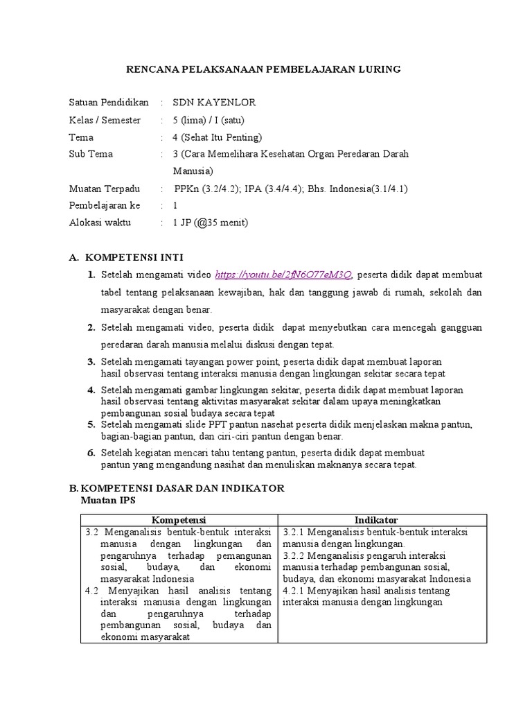 RPP Ukin Baru Refisi | PDF