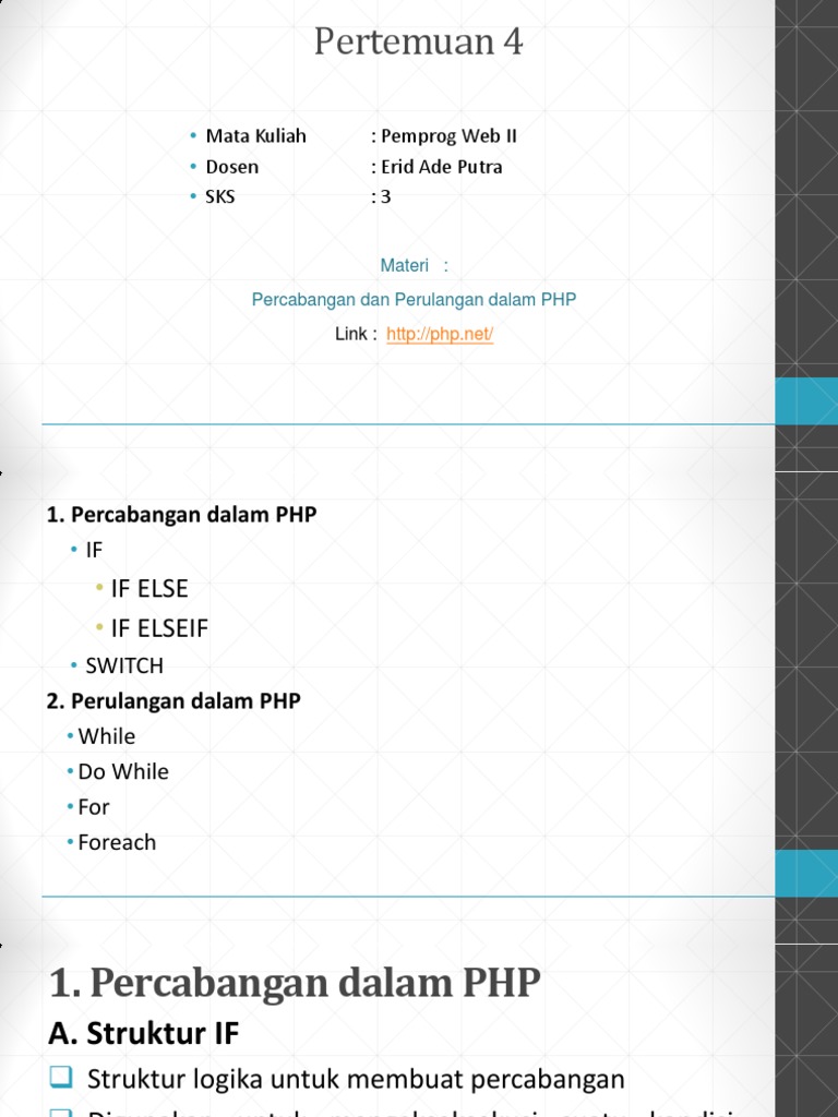 Contoh Percabangan Dan Perulangan | PDF