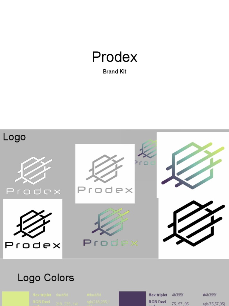 Prodex Brand Kit: Comprehensive Visual Style Guide with Logo Colors ...