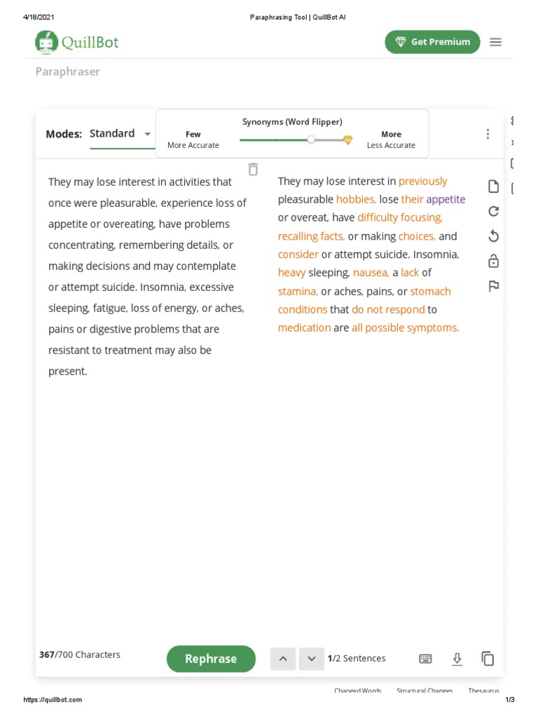 Paraphrasing Tool - QuillBot AI | Download Free PDF | Clinical Medicine ...