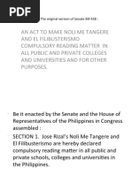 Comparison Between Senate Bill No 438 and Republic Act No1425 Compress ...