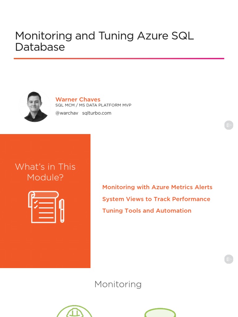 Monitoring and Tuning Azure SQL Database: Warner Chaves | PDF | Database Index | Microsoft Azure