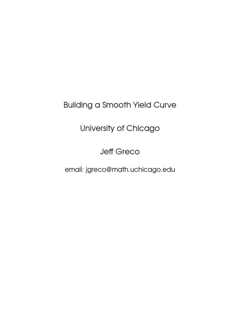 JGreco UChicago 2009 Smoothing Yield Curve | PDF | Swap (Finance ...