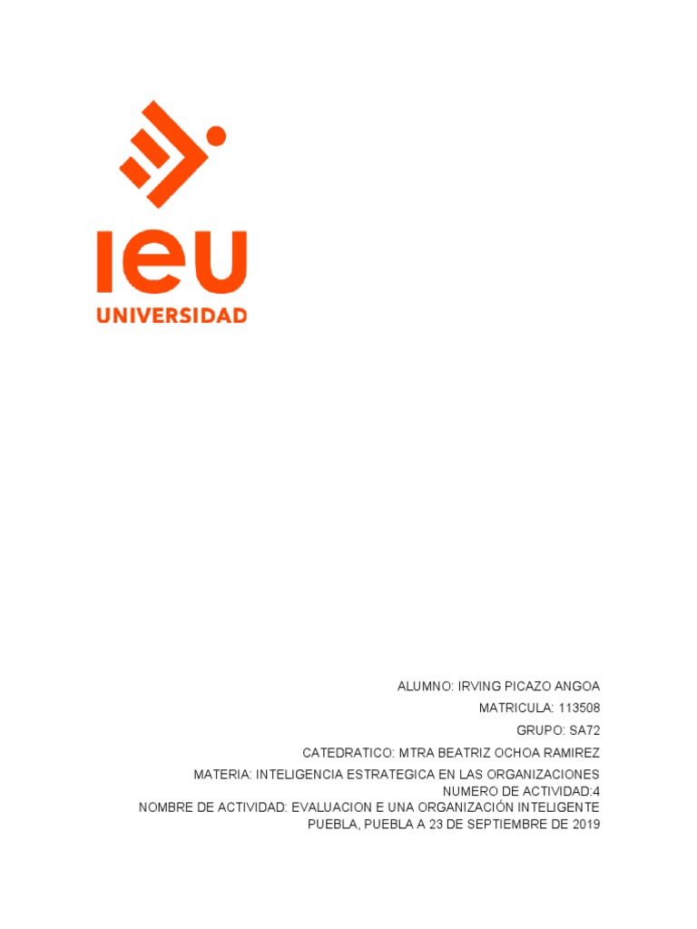 Actividad 4 Ieu Sept | PDF | Evaluación | Aprendizaje
