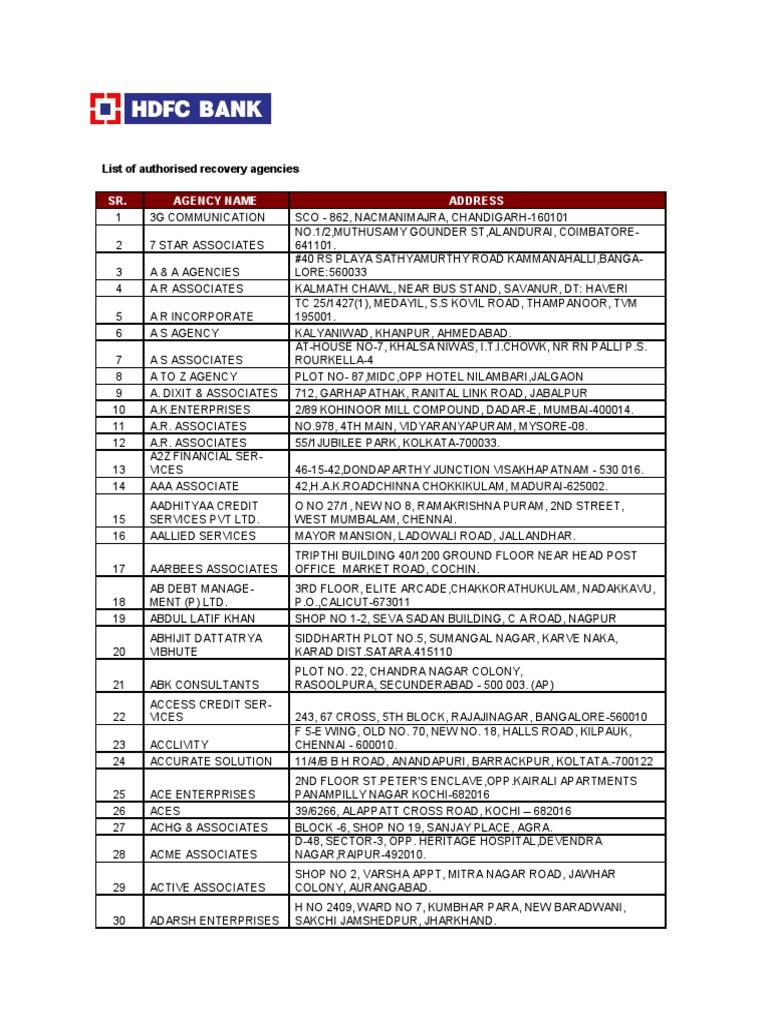 List of Recovery Agency | PDF | Sikhism | Business