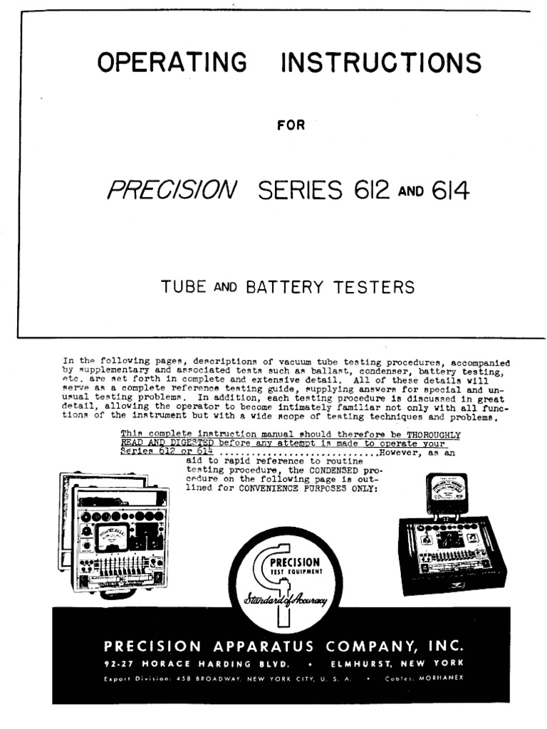 Precision 612-614 - Series | PDF