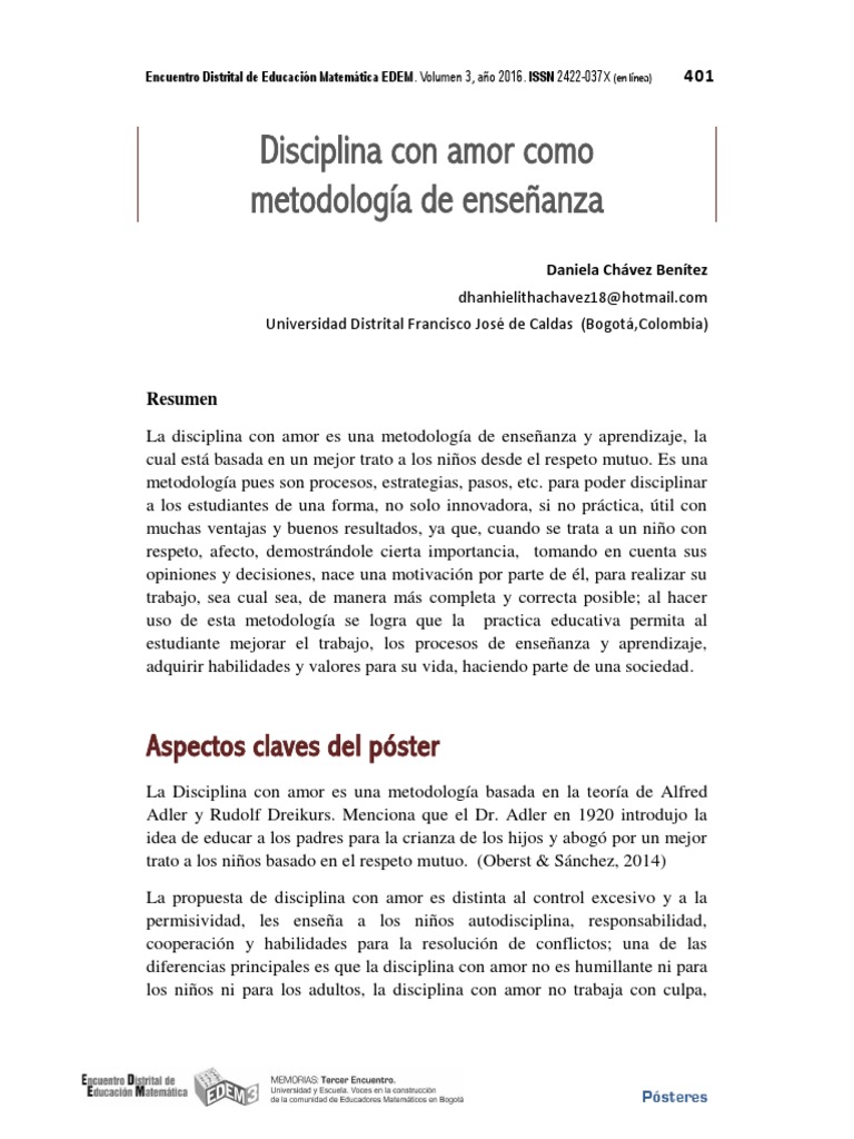 Disciplina con amor: Una metodología basada en el respeto mutuo | PDF ...
