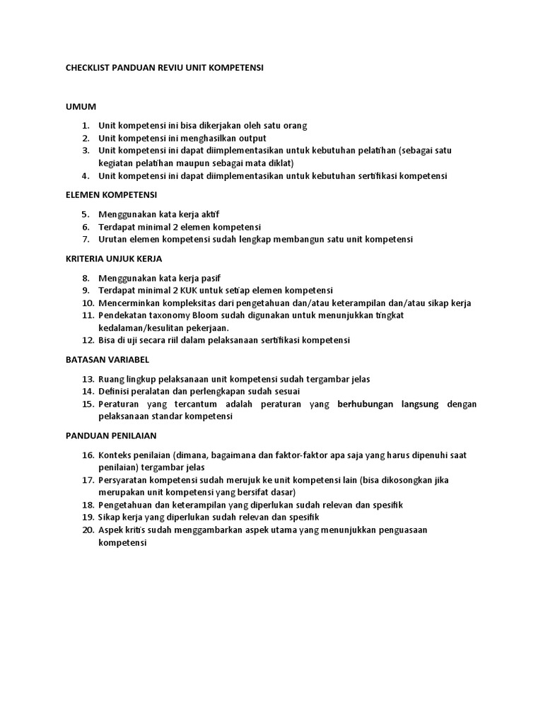 Checklist Penyusunan SKKK | PDF | Komputer