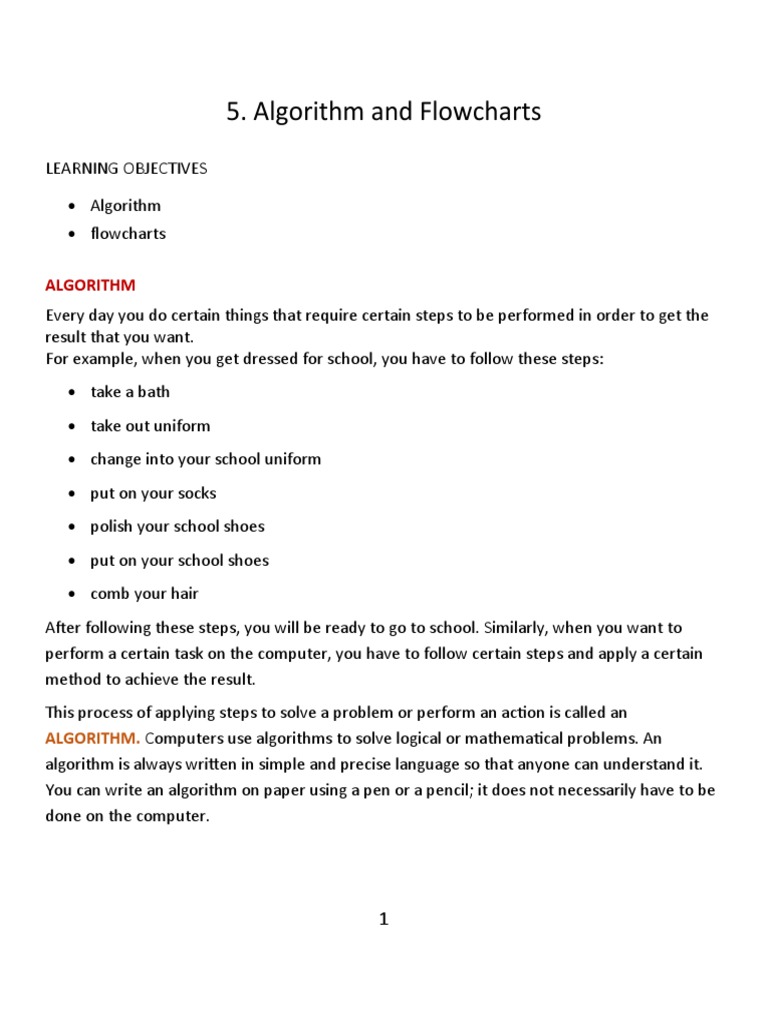 Algorithm and Flowcharts | Download Free PDF | Iteration | Algorithms
