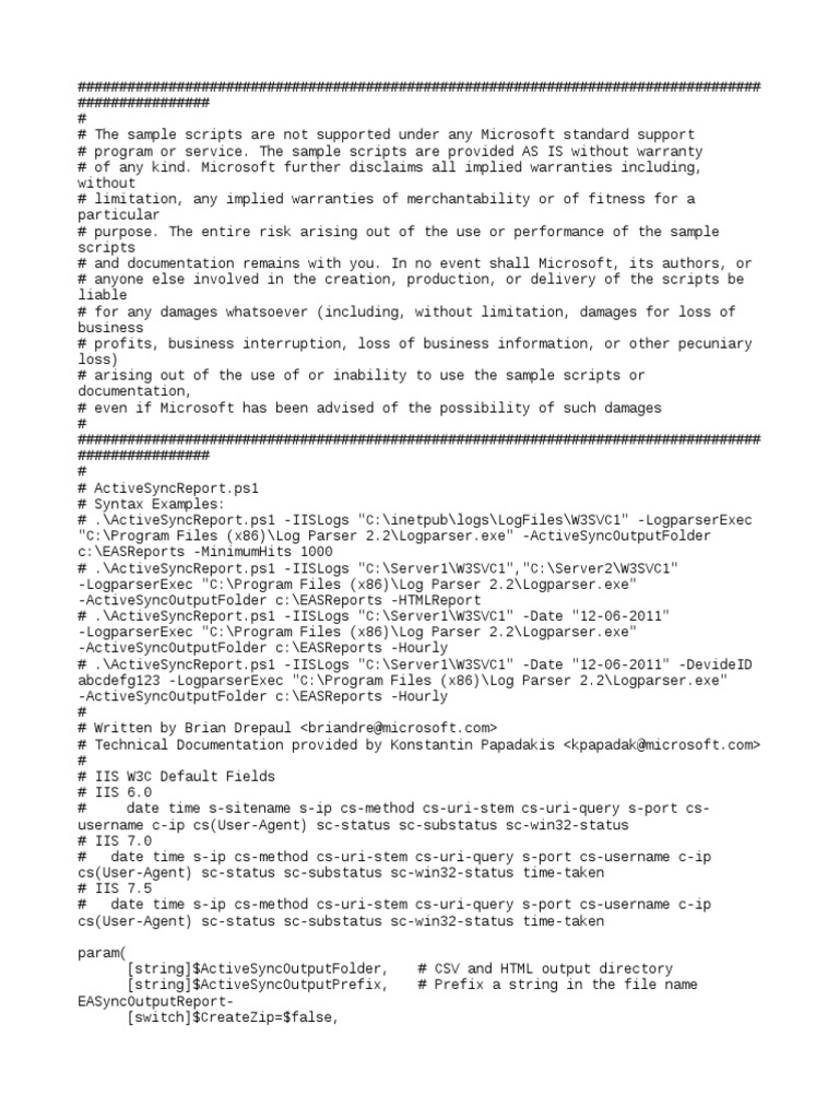 Active Sync Report | PDF | Comma Separated Values | Server (Computing)