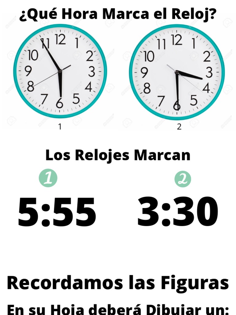 ¿Qué Hora Marca El Reloj? | PDF