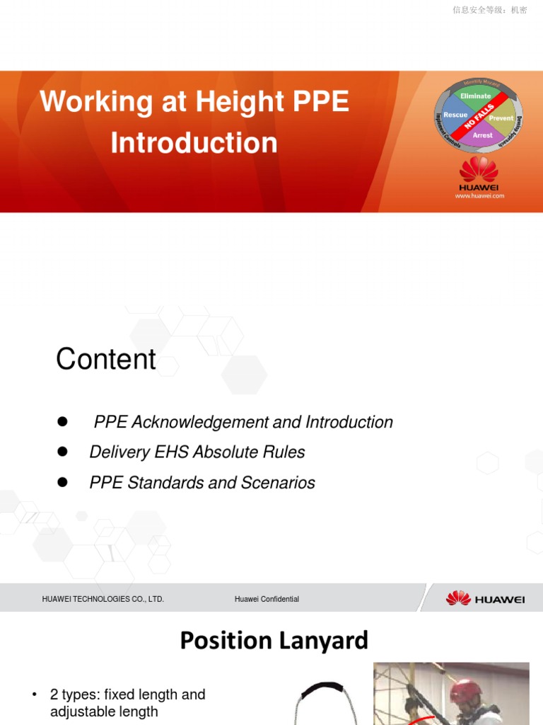Working at Height PPE Introduction | PDF | Personal Protective ...