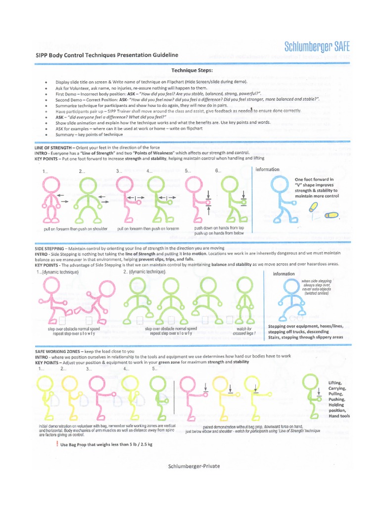 SIPP Body Control Techniques Guideline | PDF