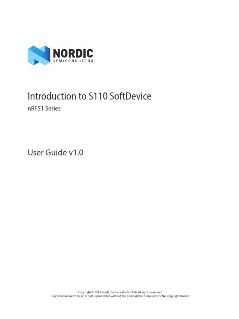 Introduction To S110 Softdevice: User Guide V1.0 | PDF