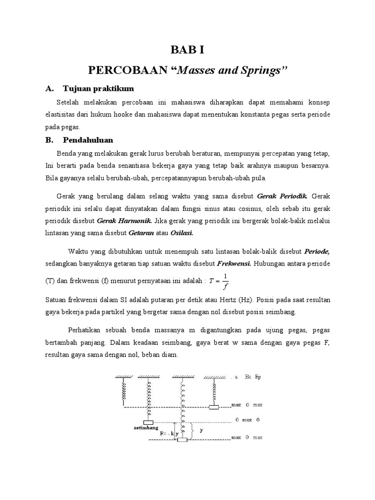 Percobaan Elastisitas Pegas | PDF | Sains & Matematika
