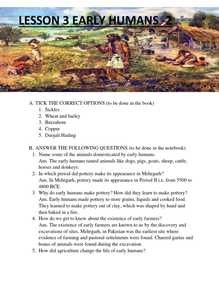 Early Humans: Agriculture and Pottery | PDF | Social Science